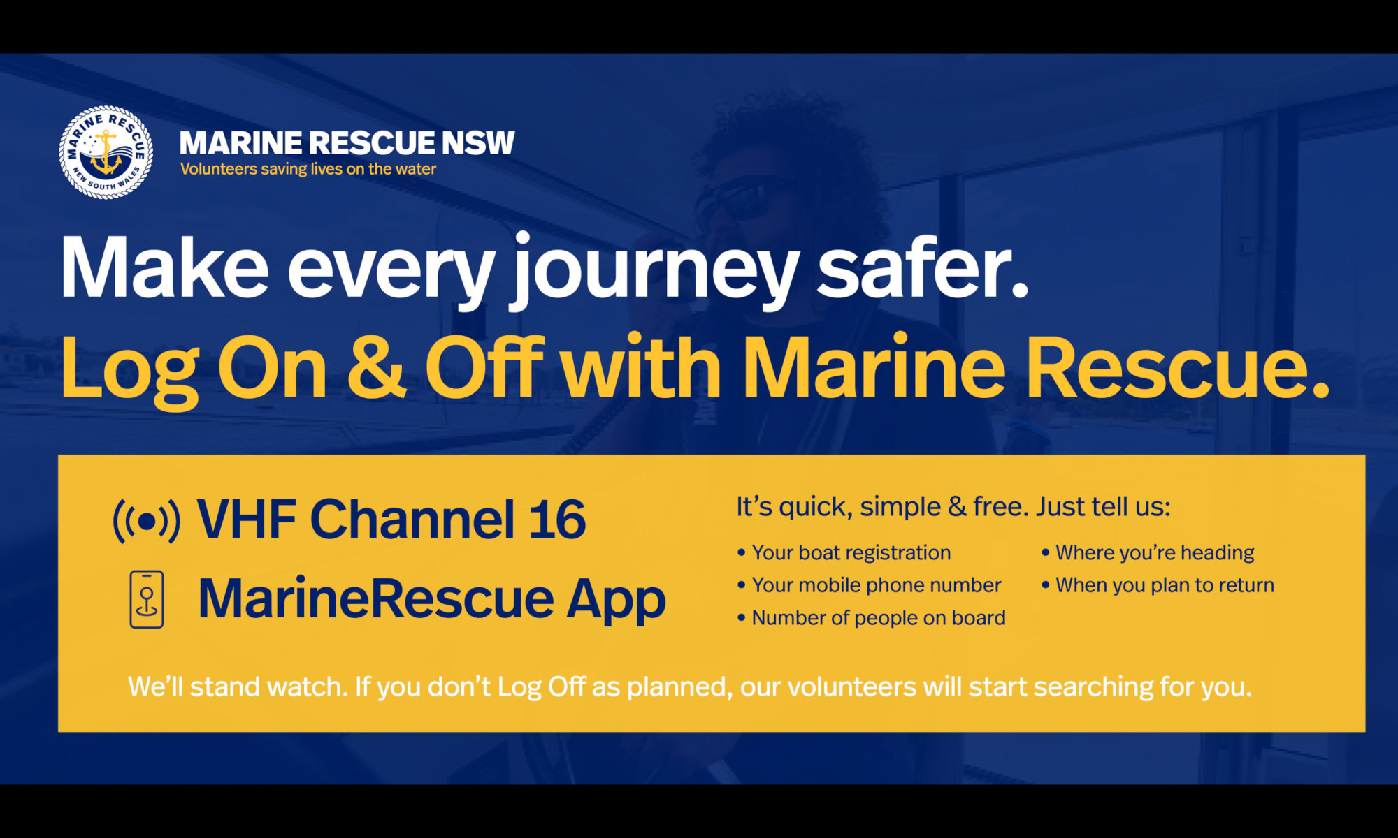 Log On With Marine Rescue for a Safer Voyage - Sydney (State Comms Centre)